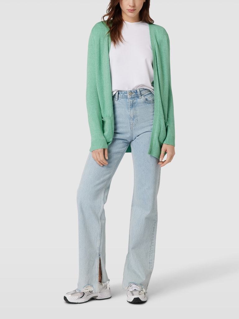 Only Gebreid jack in gemêleerde look, model 'LESLY' in groen gemêleerd ...