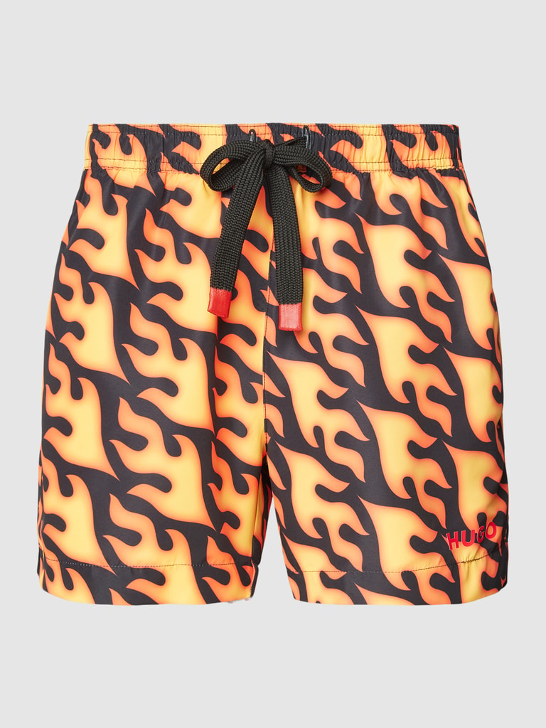 HUGO Badehose mit Allover-Muster Modell 'BLAZE' (gelb) online kaufen