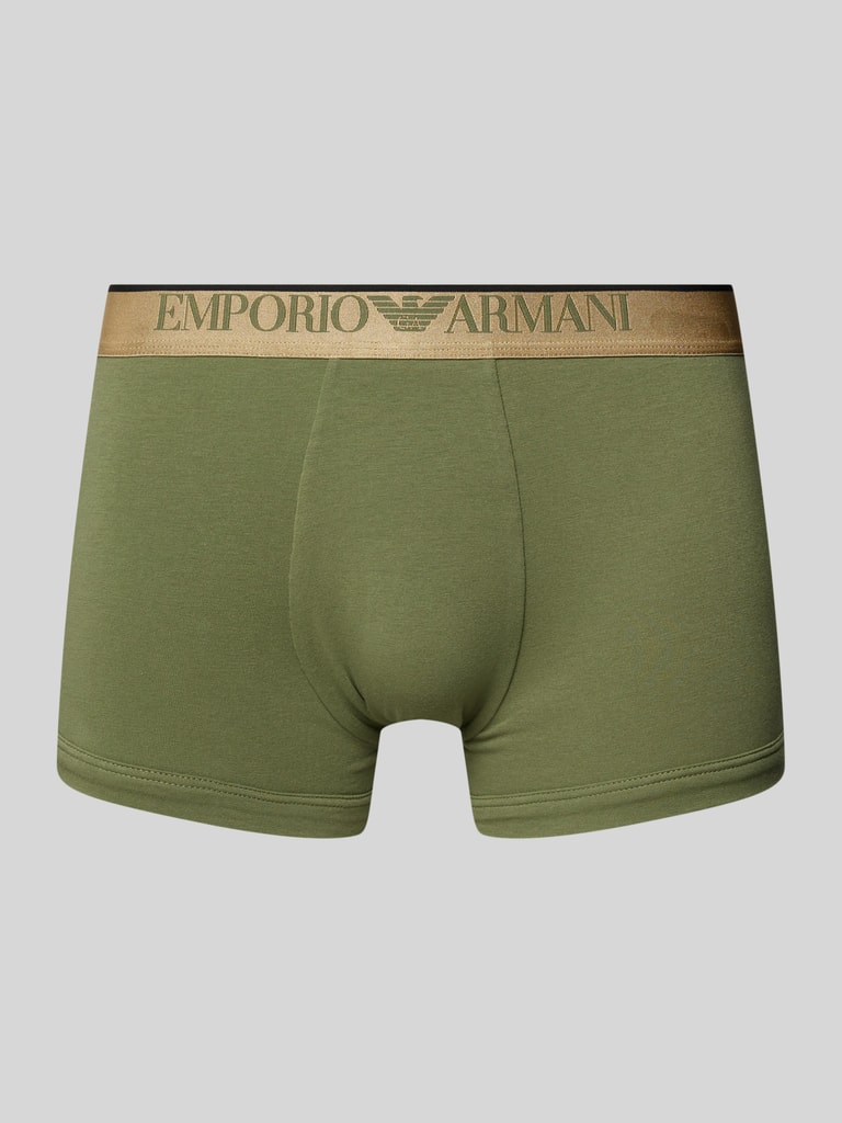 Emporio Armani Trunks mit elastischem Logo-Bund (oliv) online kaufen