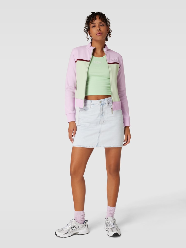 Von Dutch Sweatjack met strass-steentjes, model 'MONROE' in lila online ...