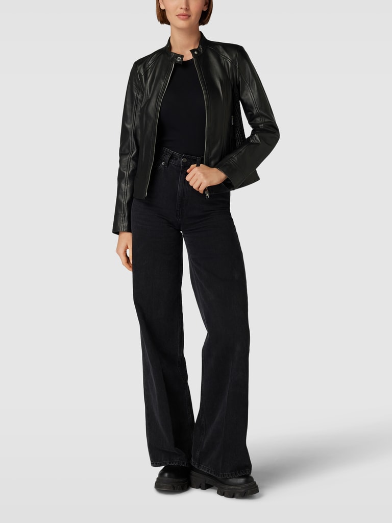 BOSS Orange Lederjacke mit Strukturmuster Modell 'Samoka' (black ...