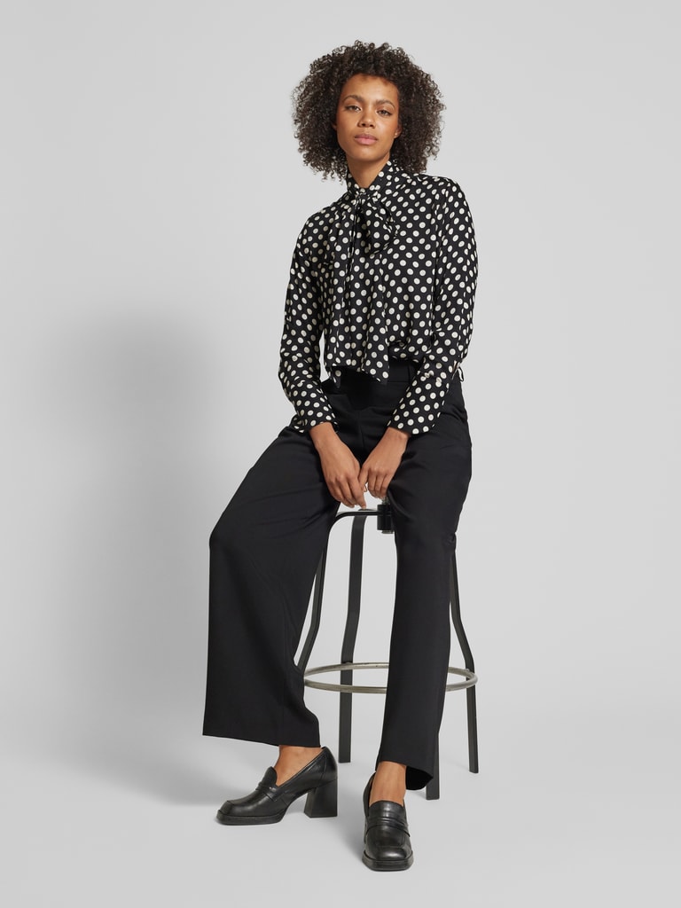 Milano Italy Hemdbluse mit Schleifen-Detail (black) online kaufen