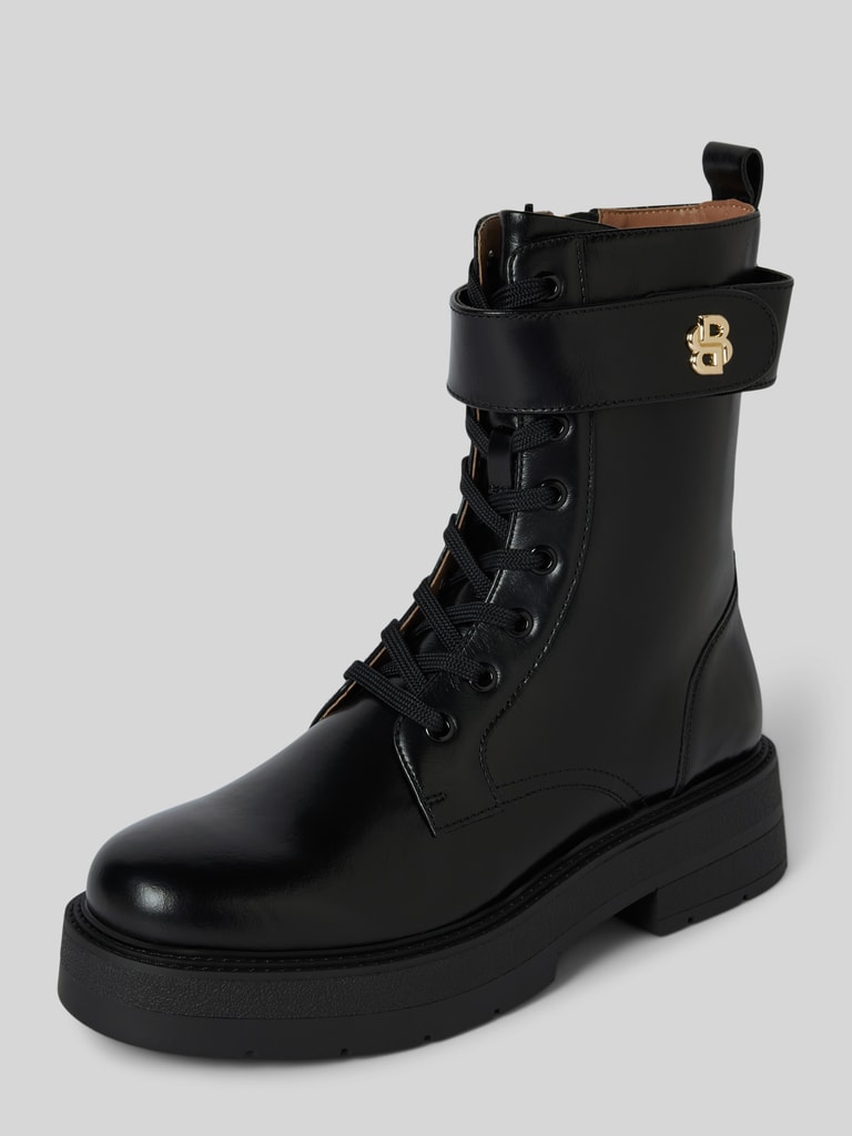 BOSS Lederboots mit Label-Applikation Modell 'Rebby' (black) online kaufen