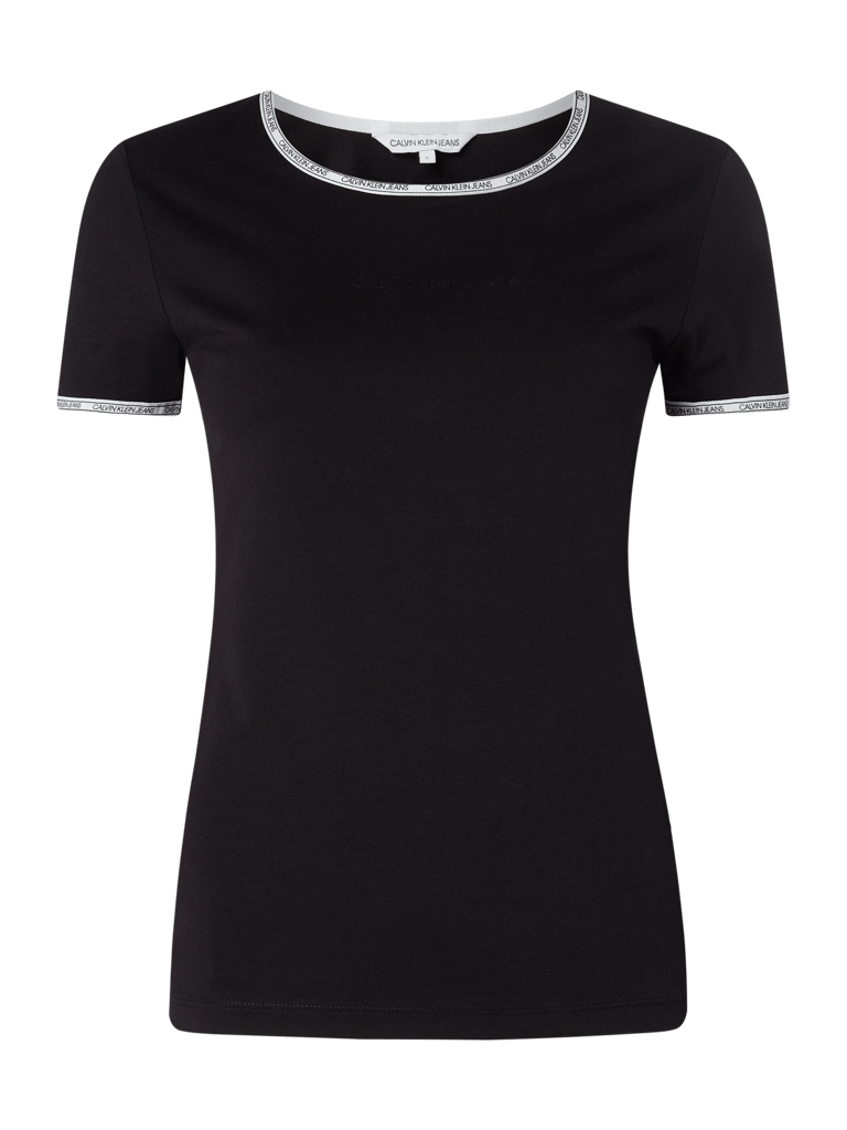 Calvin Klein Jeans T Shirt Mit Logo Details Black Online Kaufen