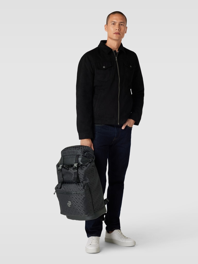 BOSS Rucksack mit Allover-Logo Modell 'Bradley' (black) online kaufen