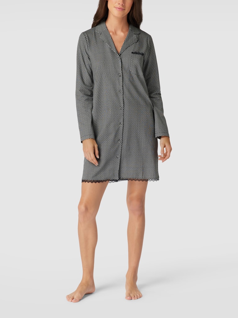 Esprit Pyjama-Oberteil mit Allover-Muster (black) online kaufen