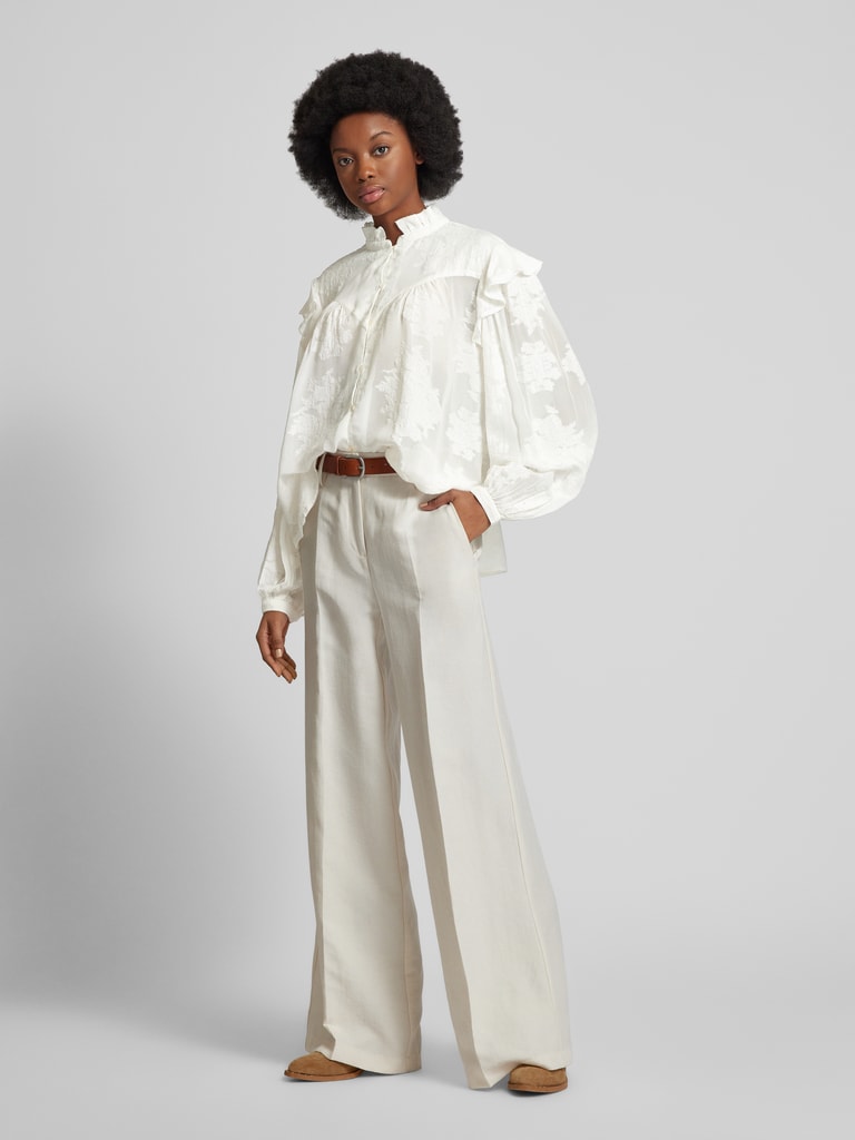 Mango Bluse mit Volants Modell 'EXPEN' (offwhite) online kaufen