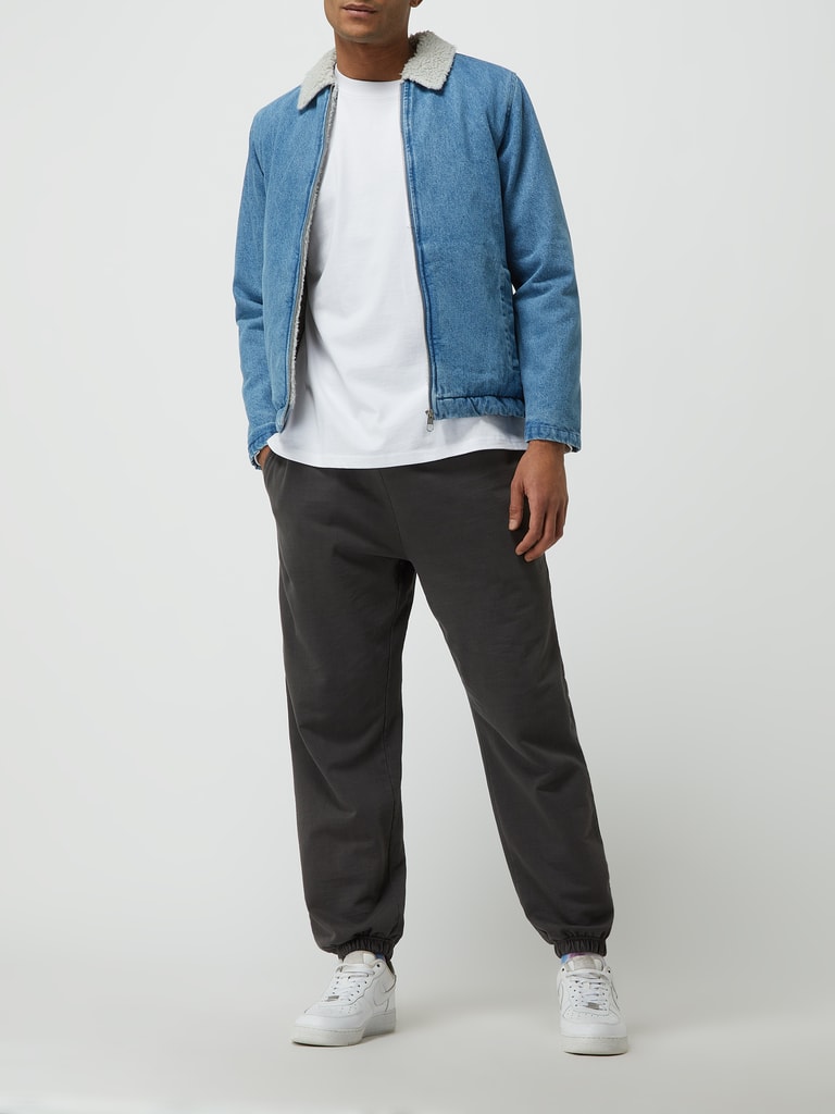 Rvlt/Revolution Jeansjack met voering van teddybont in jeans online ...
