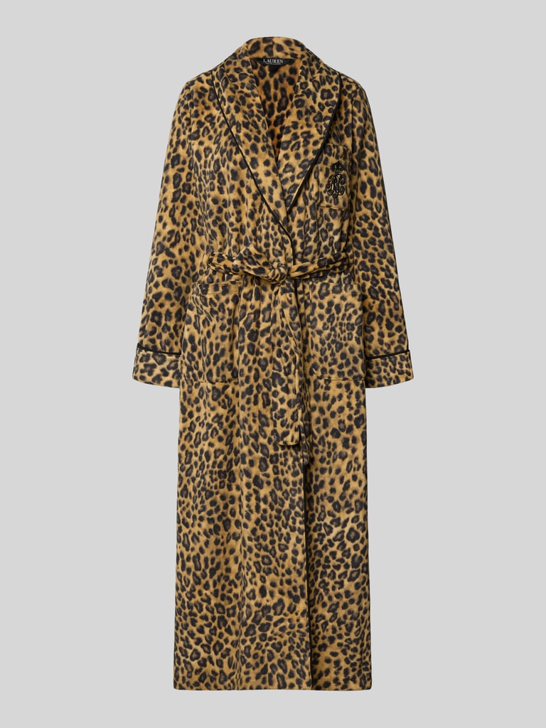 Lauren Ralph Lauren Badjas met reverskraag in middenbruin online kopen ...