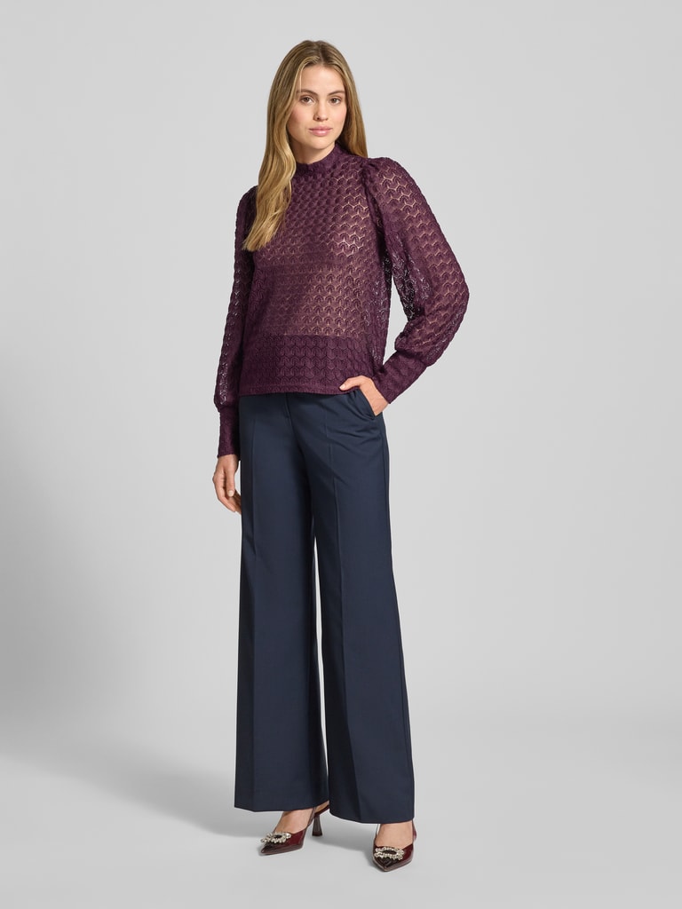 Vero Moda Regular Fit Spitzenbluse mit Mock Neck Modell 'BECCA ...