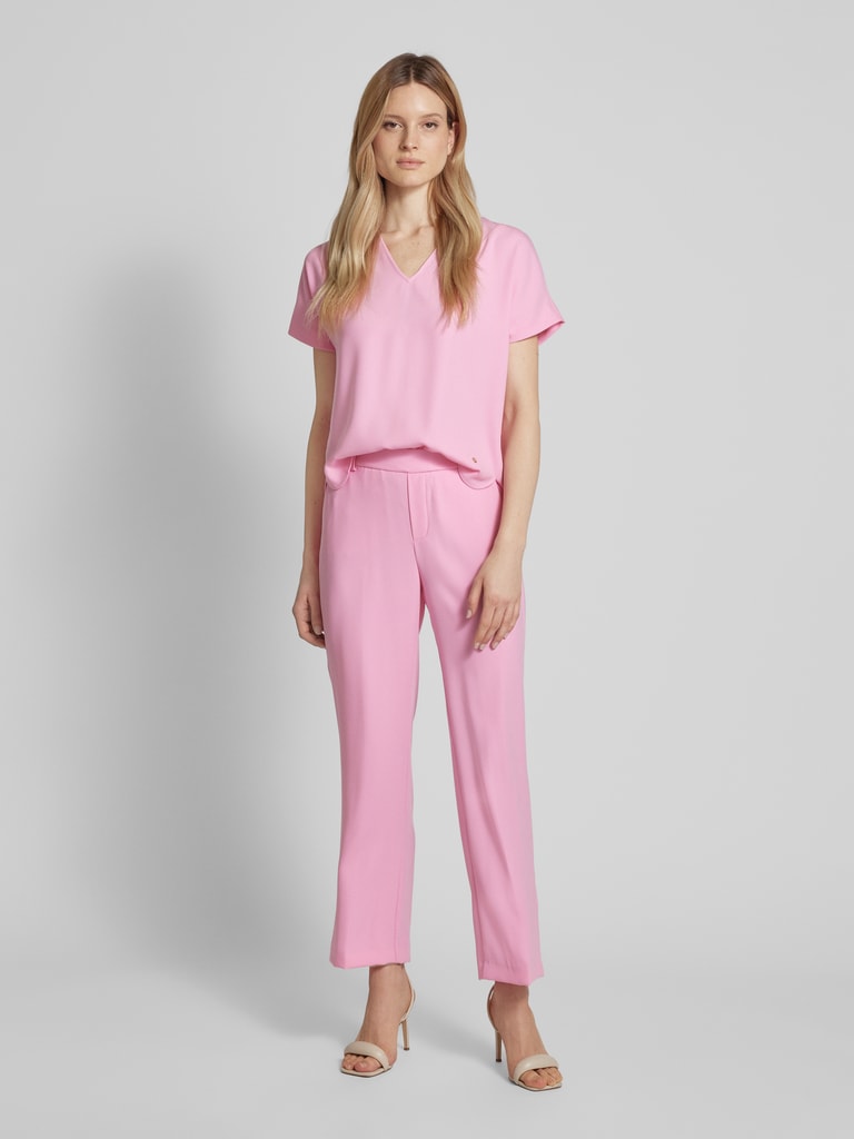 Kup online MOS MOSH Spodnie materiałowe z prostą nogawką w kant model ‘Vai Leia’ (różowy)