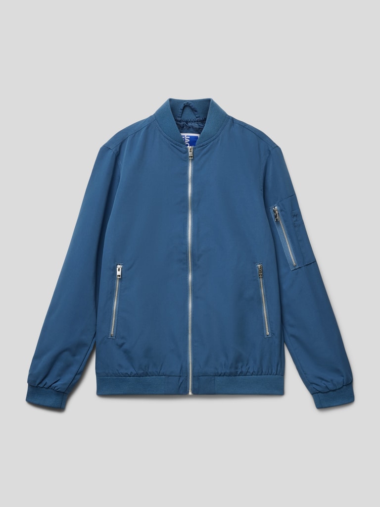 Jack & Jones Bomberjack met ritszakken, model 'ERUSH' in blauw online kopen | P&C