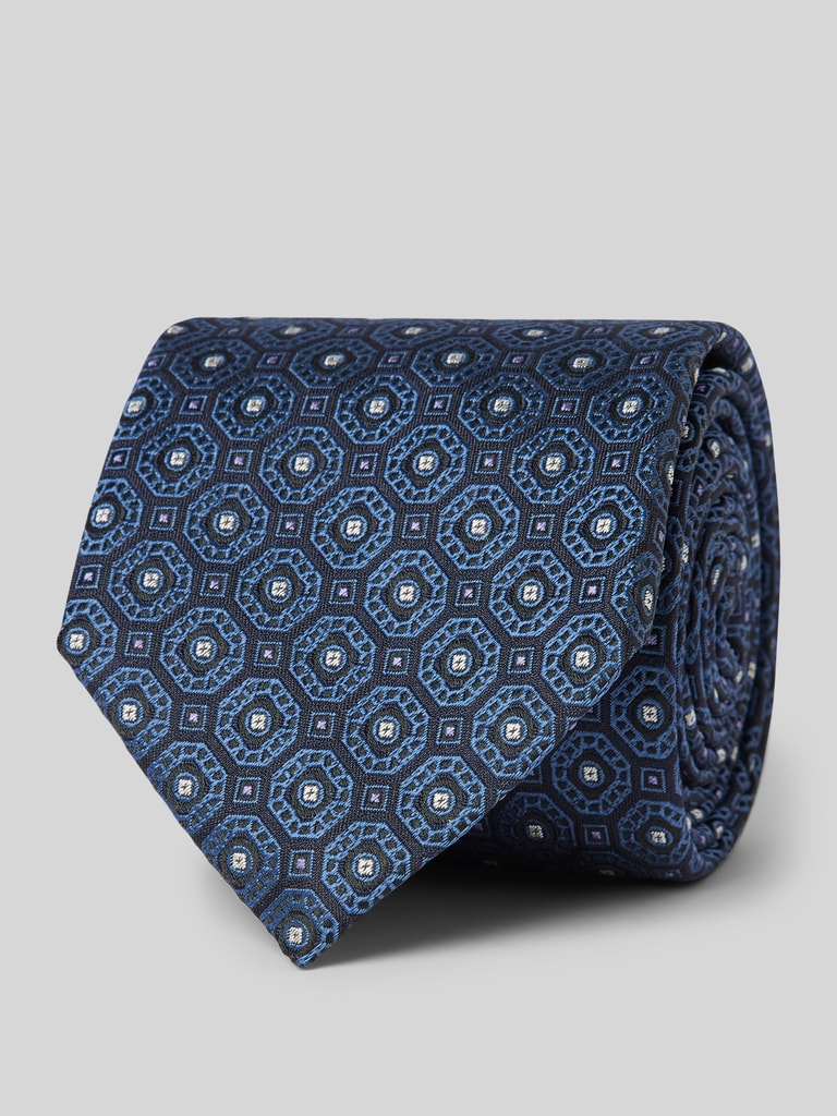 BOSS Stropdas met all-over motief in marineblauw online kopen | P&C