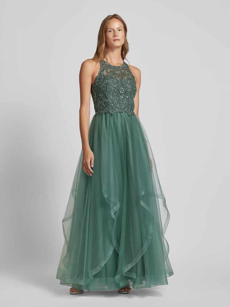 Laona Abendkleid mit Strasssteinbesatz (aqua) online kaufen