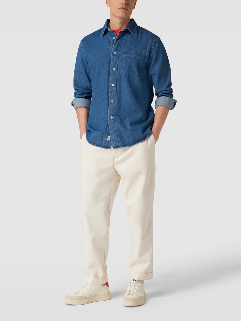 MCNEAL Relaxed fit jeansoverhemd in used-look, model 'DEEN' in ...