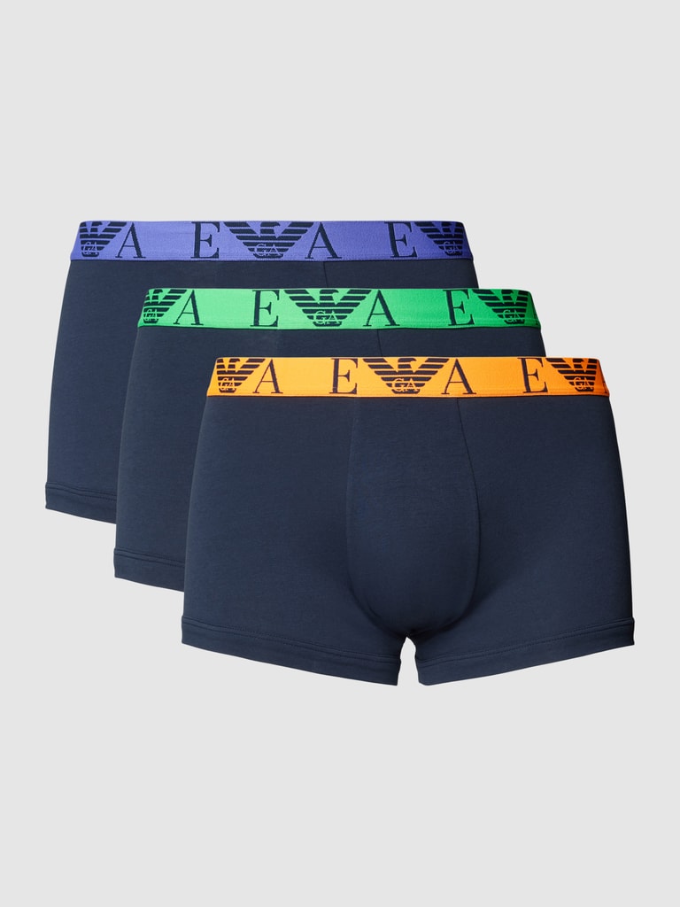 Emporio Armani Trunks mit elastischem Label-Bund im 3er-Pack ...