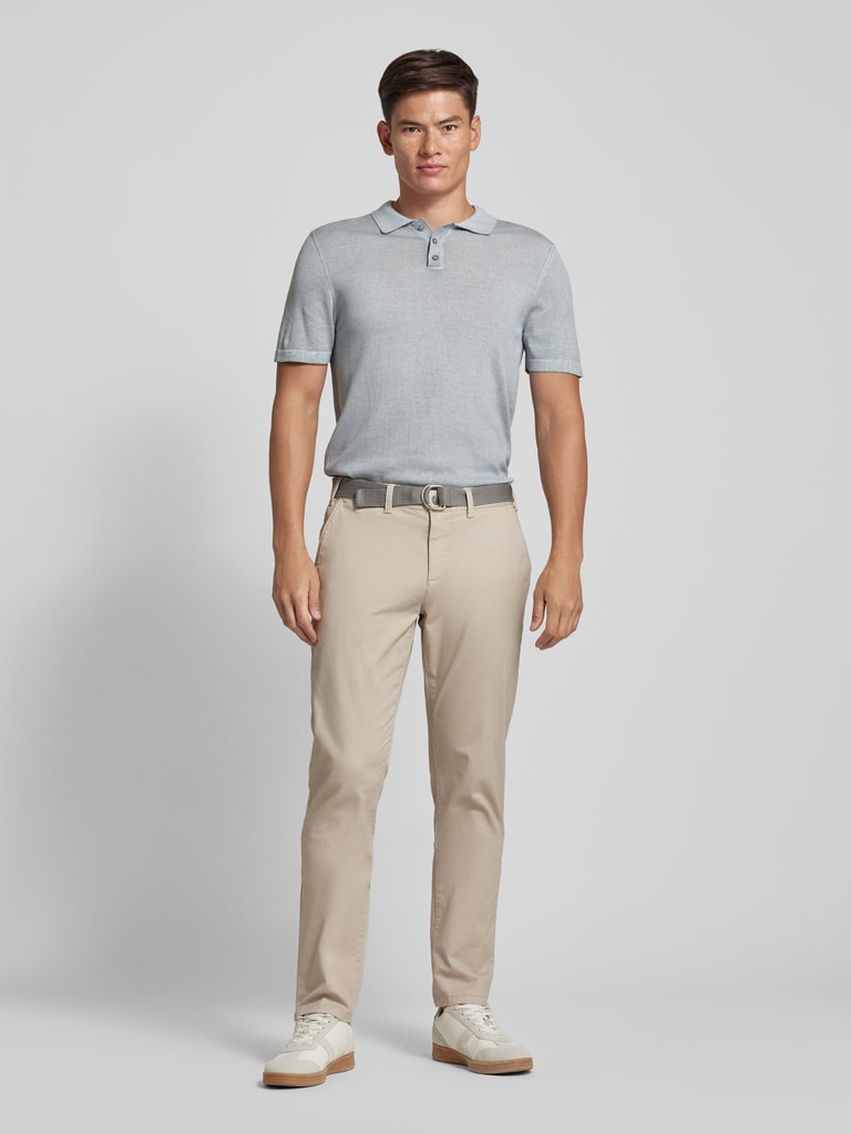 MCNEAL Slim fit chino met riem in ecru online kopen | P&C