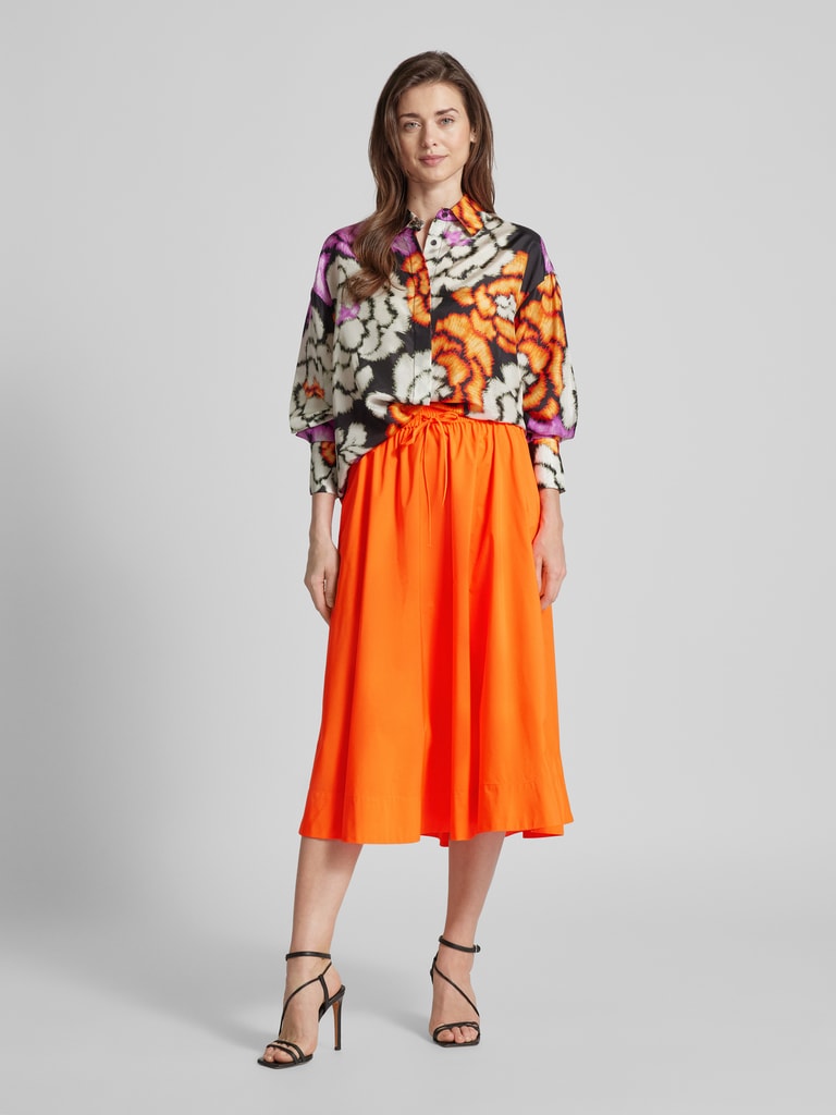 Essentiel Antwerp Midirock mit elastischem Bund (orange) online kaufen