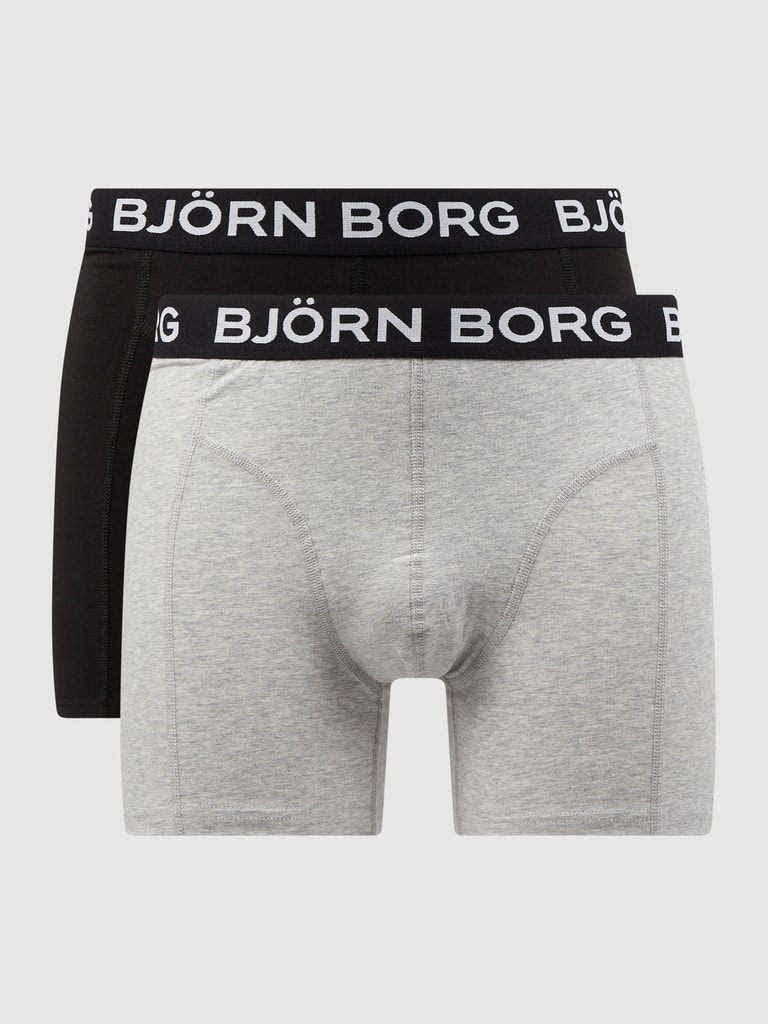 Björn Borg Trunks mit Stretch-Anteil im 2er-Pack (mittelgrau melange ...