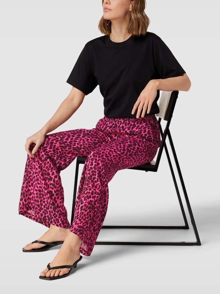 Risy & Jerfs Palazzohose mit Animal-Print Modell 'Goch' (pink) online ...