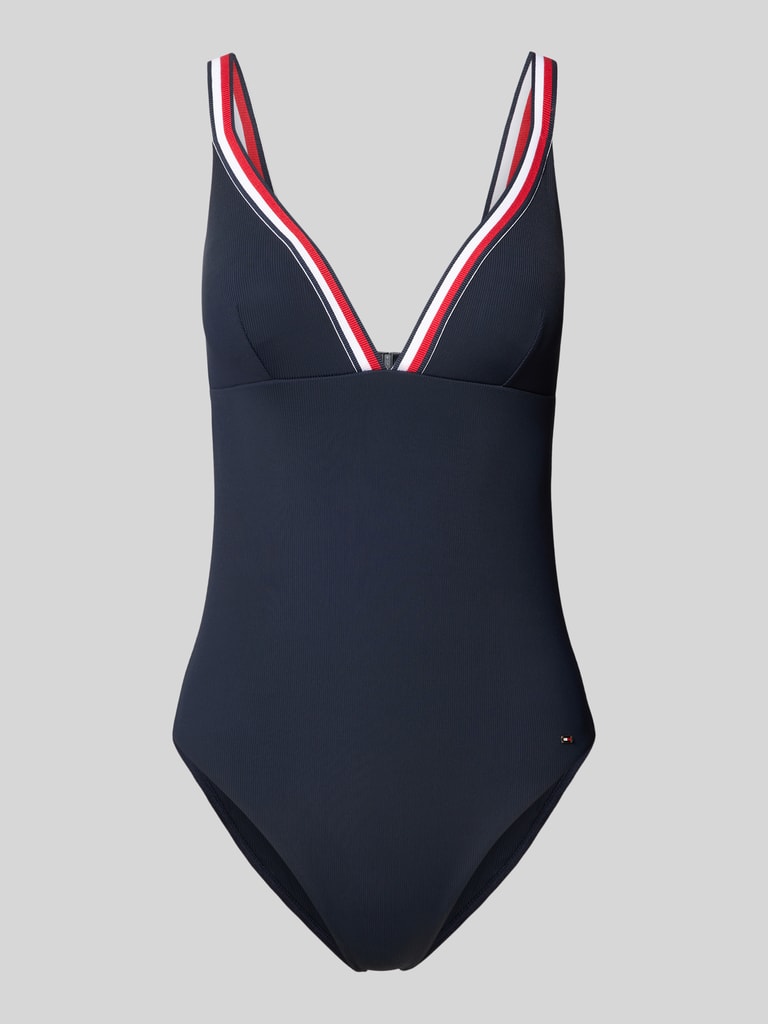 TOMMY HILFIGER Badpak met labeldetail, model 'Global' in donkerblauw ...