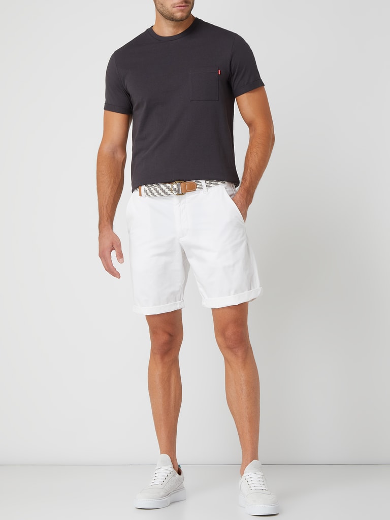 MCNEAL Korte regular fit chino, model 'Luca' in wit online kopen | P&C