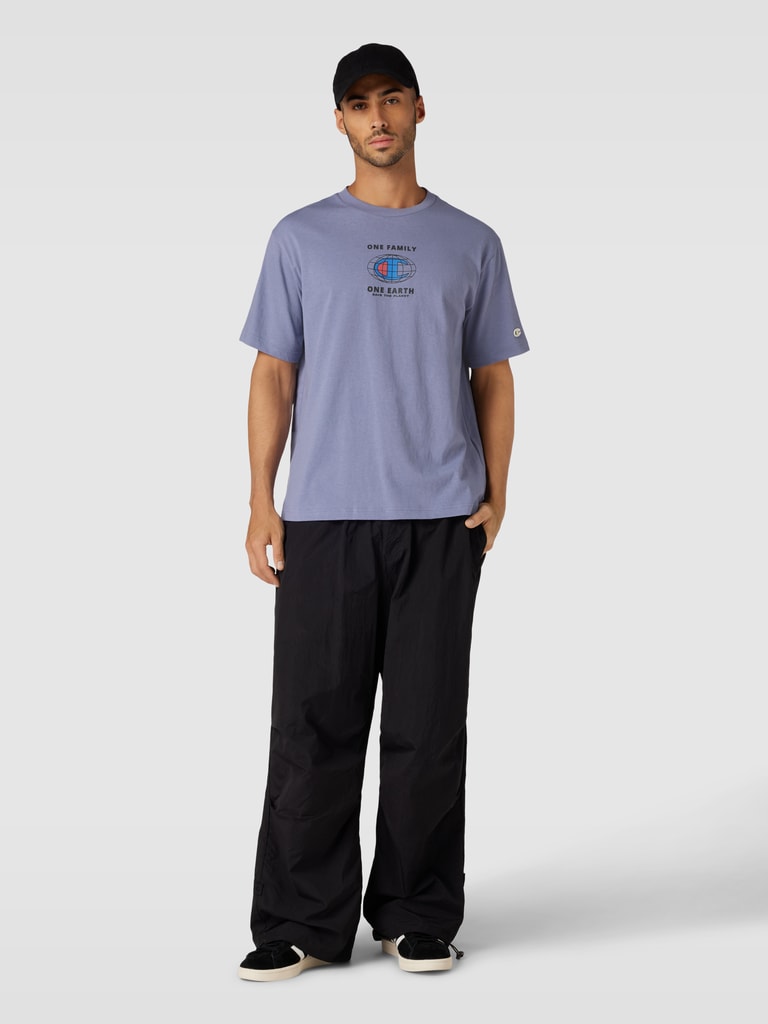 CHAMPION T-Shirt mit Label-Print Modell 'ECO FUTURE CIROLAR' (hellblau ...