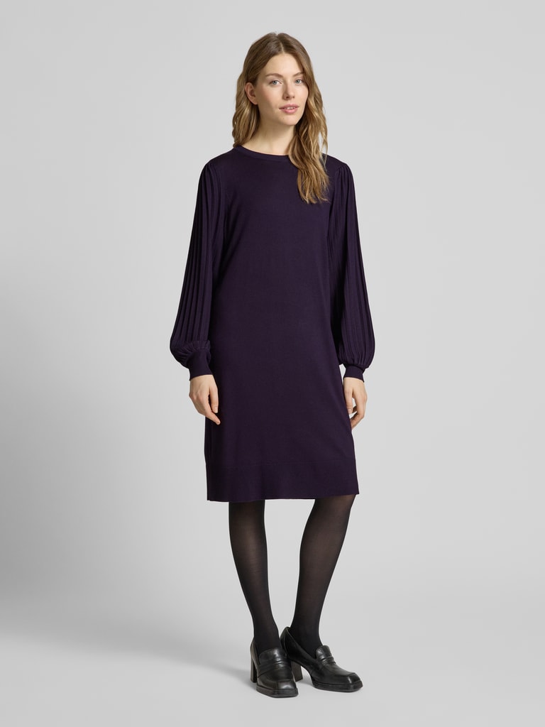 Kaffe Knielanges Kleid mit Puffärmeln Modell 'Alone' (lila) online kaufen