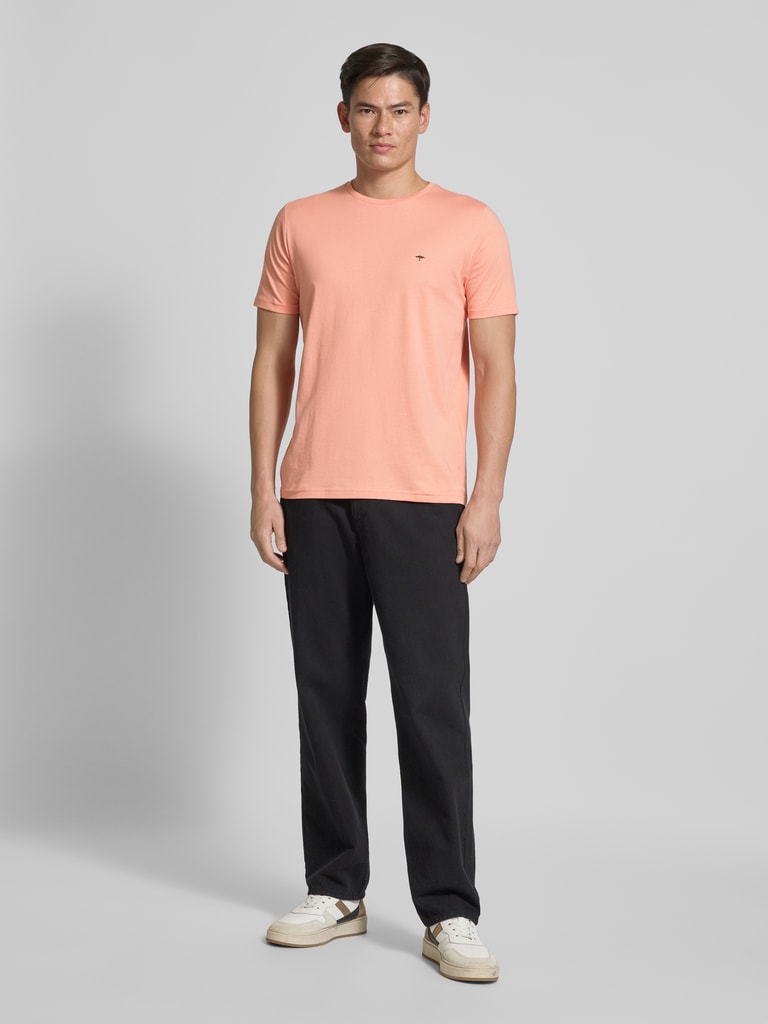 Fynch-Hatton T-Shirt mit Label-Stitching (lachs) online kaufen
