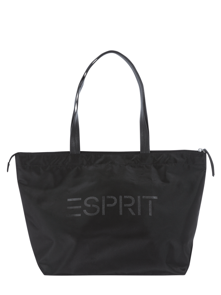 Kup online Esprit Torba shopper z nadrukiem z logo model 'Cleo' (czarny)