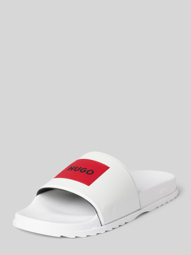 HUGO Slides mit Label-Print Modell 'Match' (weiss) online kaufen