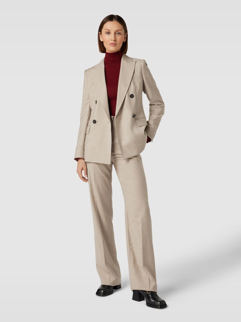 Kup online Max Mara Studio Spodnie do garnituru z efektem melanżu model ...