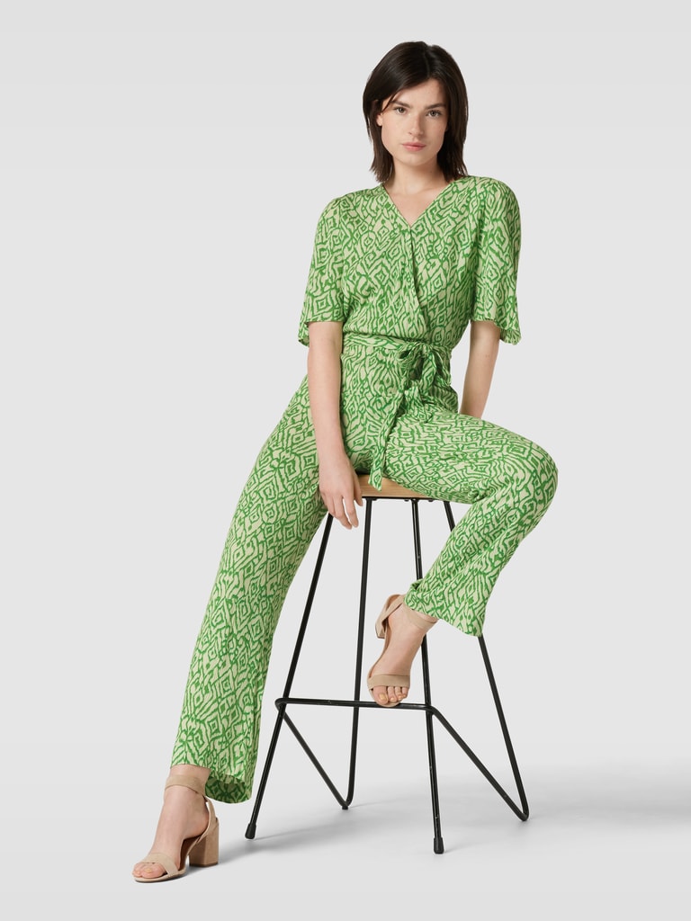 ICHI Jumpsuit aus reiner Viskose mit Bindegürtel Modell 'Marrakech ...
