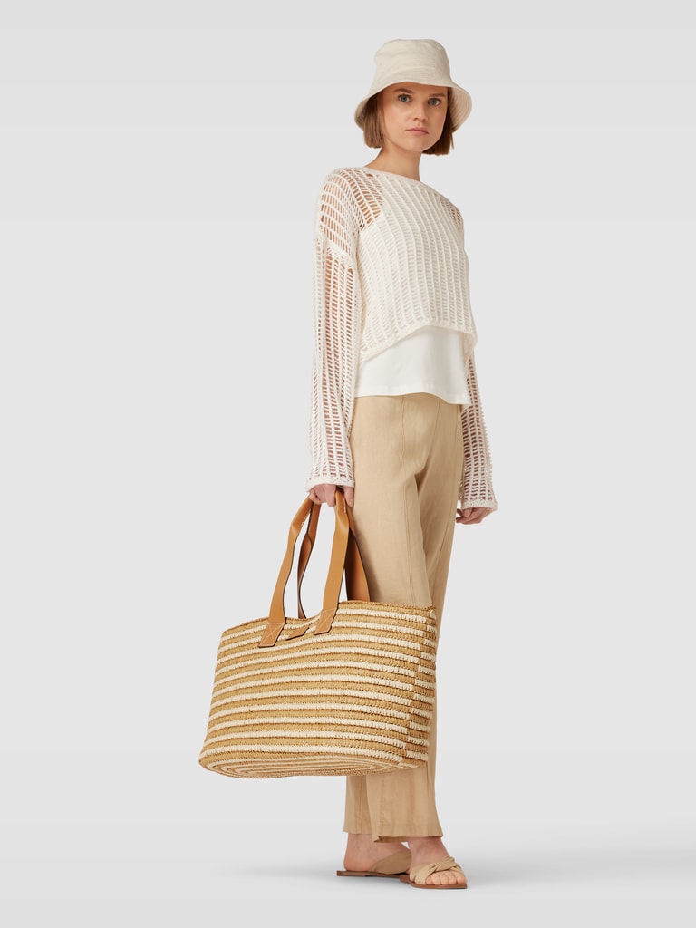 Esprit Strandtas met labeldetail, model 'Rachel' in camel online kopen ...