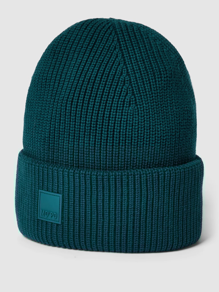 Marc O'Polo Denim Beanie mit Label-Detail (dunkelgruen) online kaufen