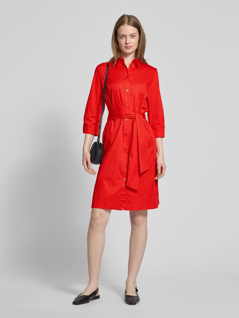Betty Barclay Hemdblusenkleid mit Bindegürtel (rot) online kaufen