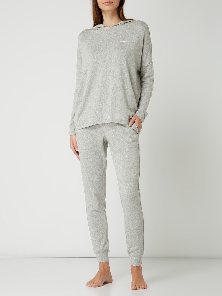 Calvin Klein Underwear Oversized Hoodie in Melange-Optik (hellgrau ...