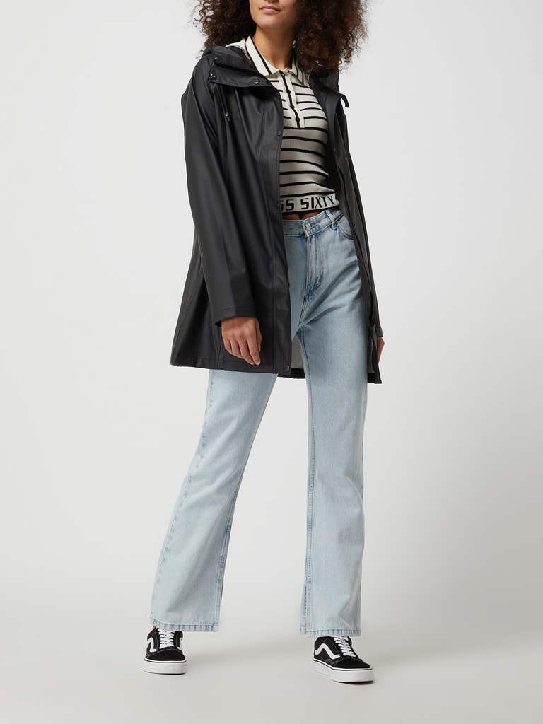 ILSE JACOBSEN Regenmantel mit Kapuze Modell 'Rain87' (black) online kaufen