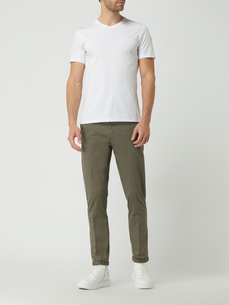 MOS MOSH T-shirt met V-hals, model 'Perry' in wit online kopen | P&C