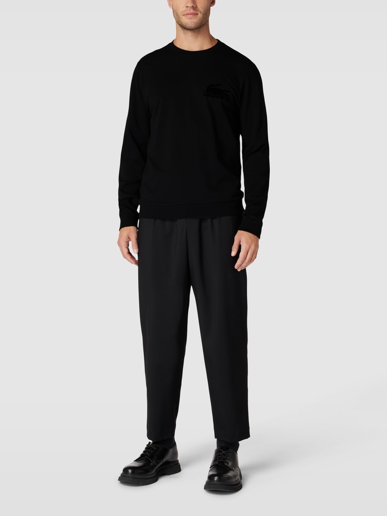 Lacoste Sweatshirt mit Label-Print (black) online kaufen