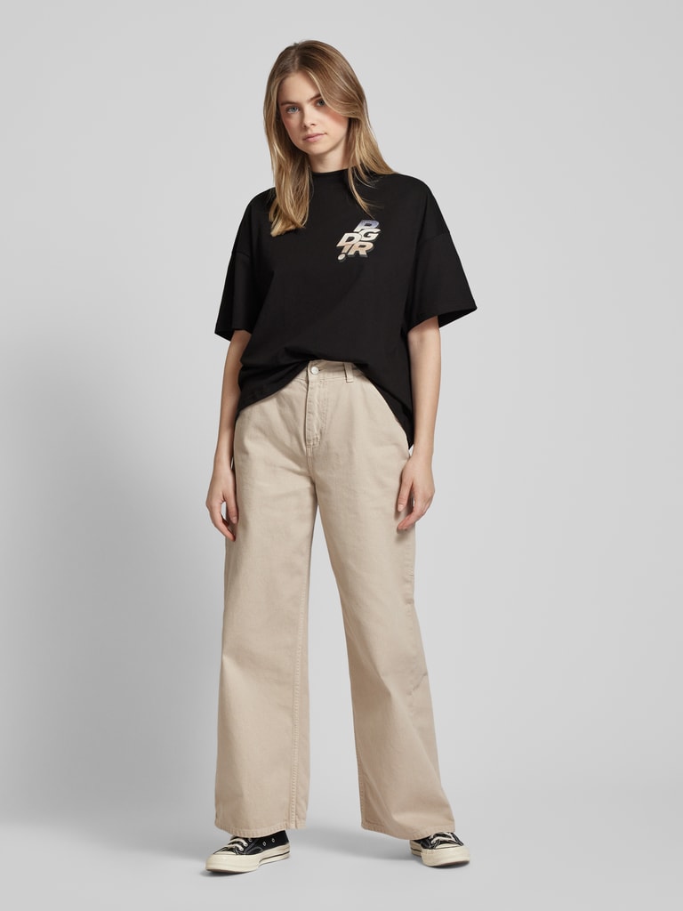 Pegador Oversized T-Shirt mit Label-Print Modell 'HOWITT' (black ...