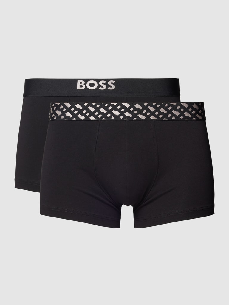 BOSS Trunks mit Label-Bund Modell 'Silver' im 2er-Pack (black) online ...