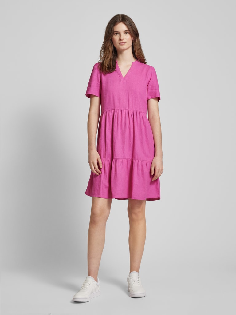 Only Minikleid aus Leinen-Viskose-Mix Modell 'TIRI' (pink) online kaufen