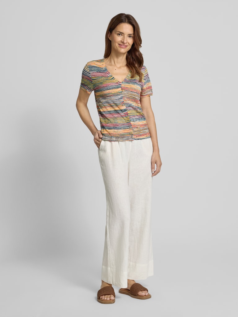 Christian Berg Woman Strickshirt aus Viskose-Mix mit Knopfleiste ...