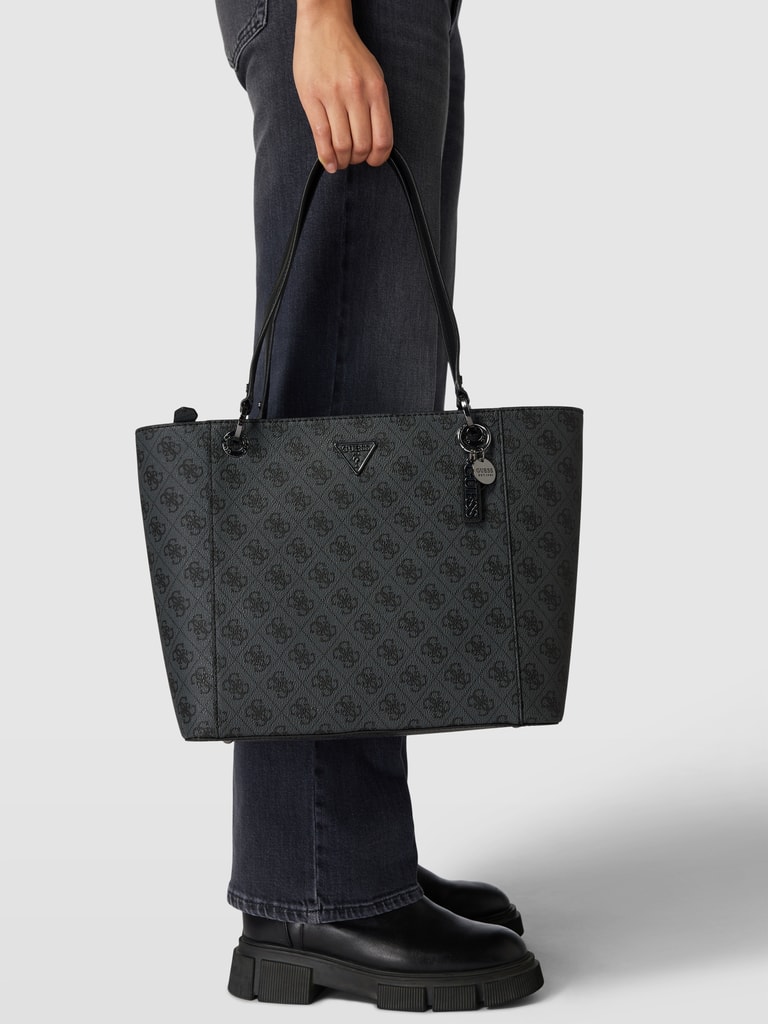 Guess Tote Bag mit Allover-Logo (black) online kaufen