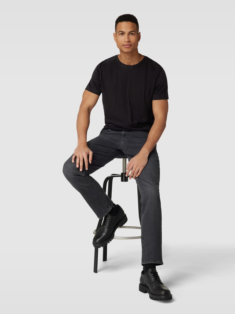 Tom Tailor T-Shirt mit melierter Optik Modell 'Uni Slub Tee' (black ...