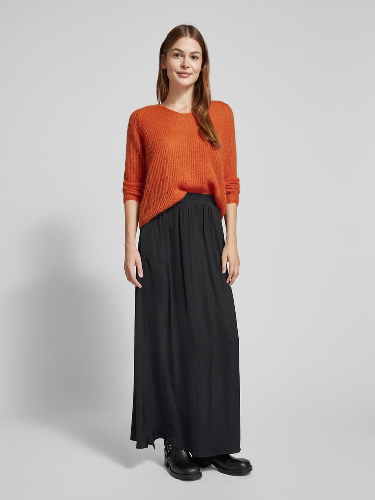 Kaffe Maxirok met elastische band, model 'allie' in zwart online kopen ...