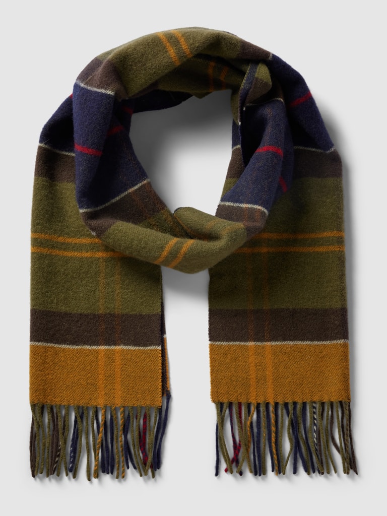 Barbour Sjaal van wol met tartanmotief, model 'Inverness' in groen ...