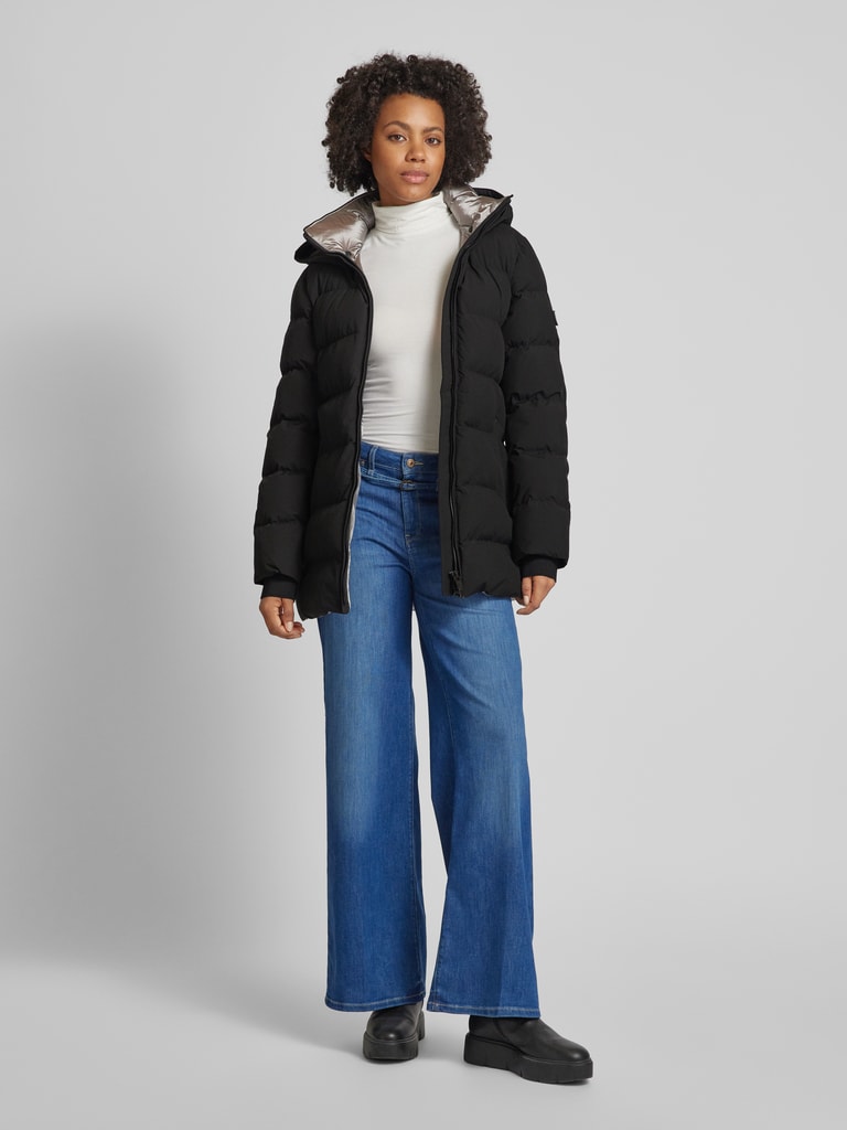 Kup online Wellensteyn Kurtka pikowana z kapturem model ‘GOLDMINE’ (czarny)