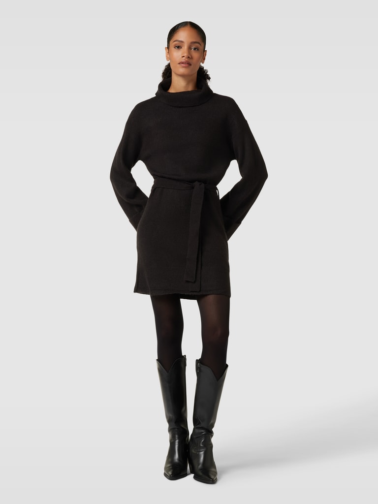 Vila Strickkleid mit Rollkragen Modell 'ROLFIE' (black) online kaufen